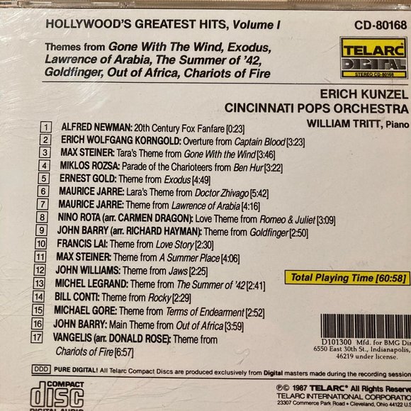 telarc | Media | Hollywoods Greatest Hits Vol By Cincinnati Pops ...